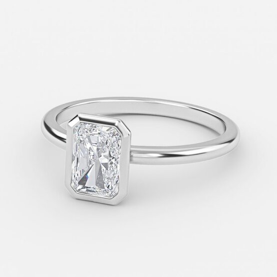 Aerin Radiant Bezel Lab Grown Diamond Engagement Ring