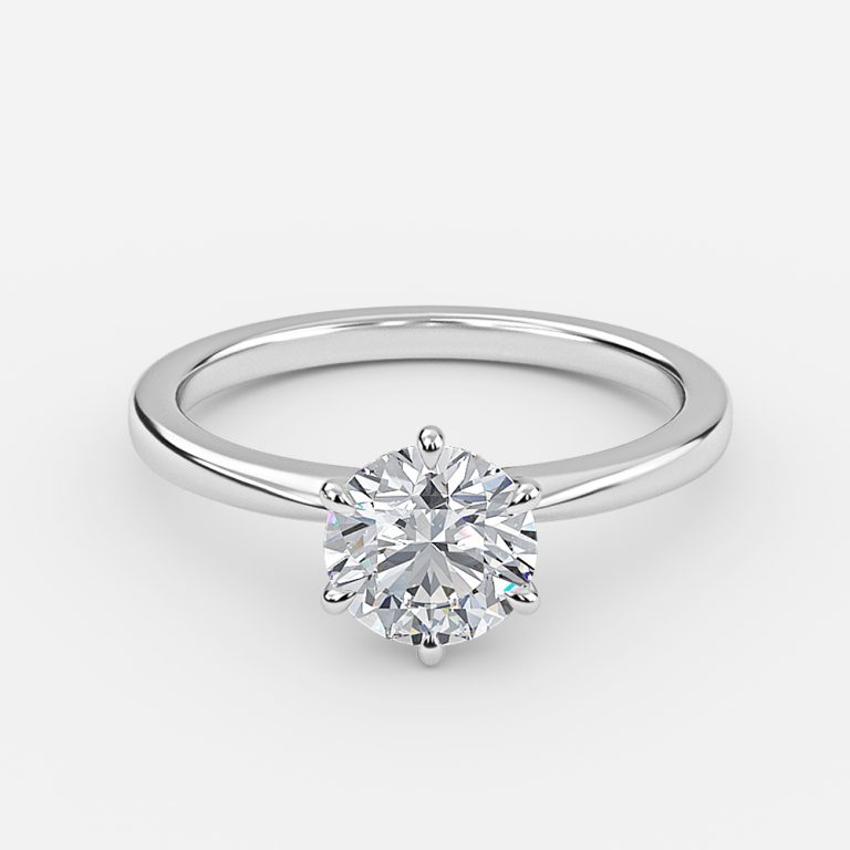 Roxana Round Lab Grown Diamond Solitaire Engagement Ring