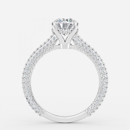 Iona Round Hidden Halo Engagement Ring – Loose Grown Diamond
