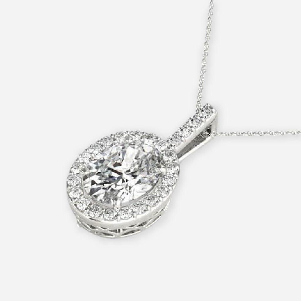 Halo Pendants - Loose Grown Diamond