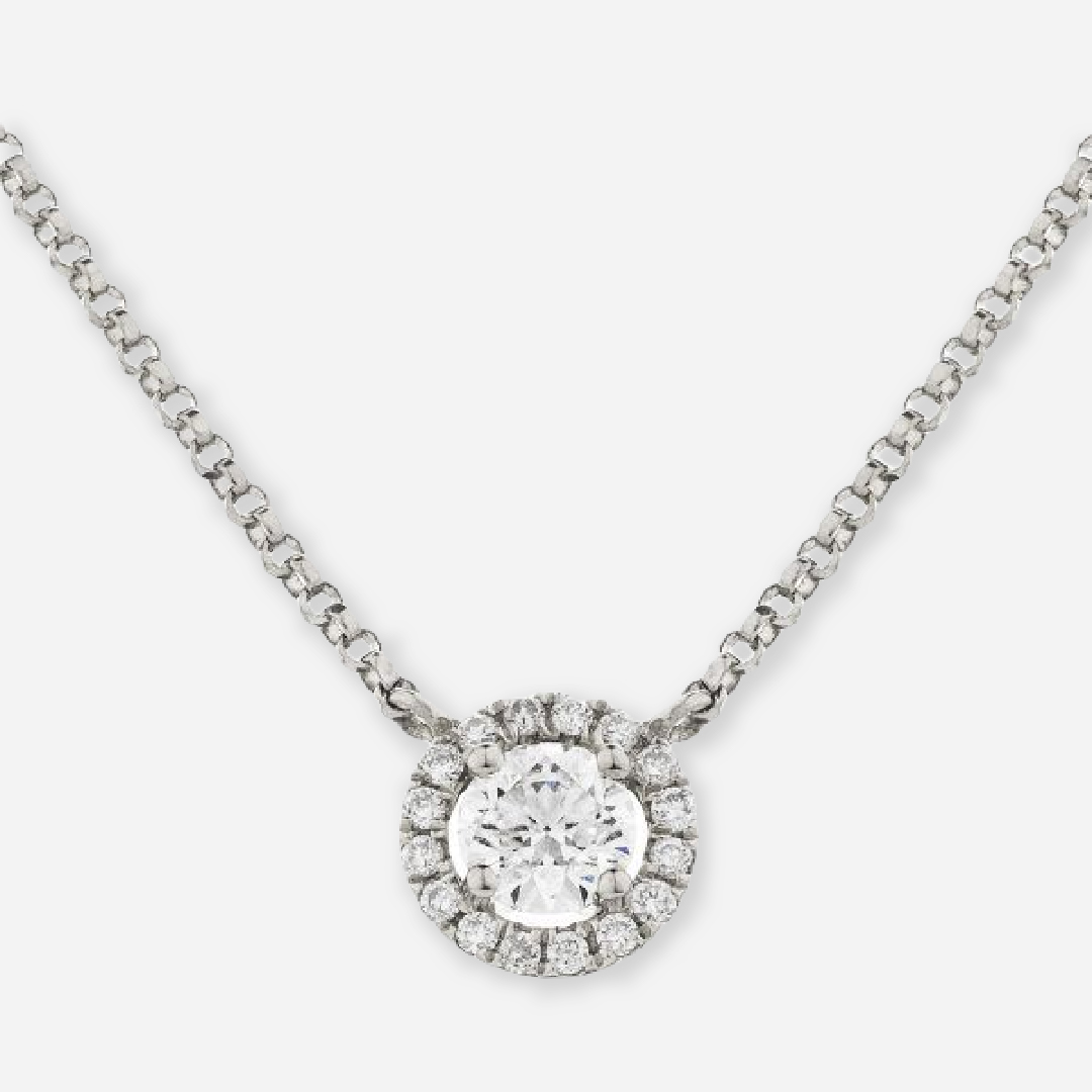 Round Cut Halo Pendant – Loose Grown Diamond