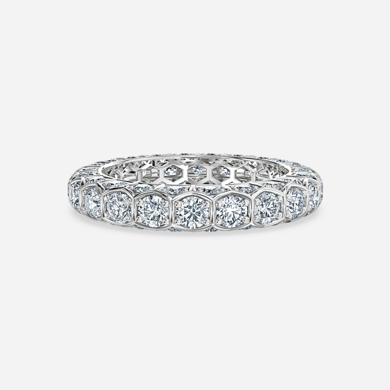 Hexa Round Diamond Eternity Ring – Loose Grown Diamond