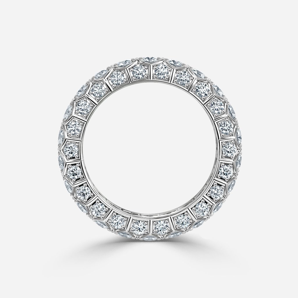 Hexa Round Diamond Eternity Ring – Loose Grown Diamond