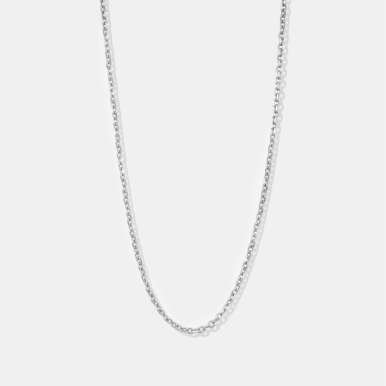 Single 18K White Gold Chain – Loose Grown Diamond